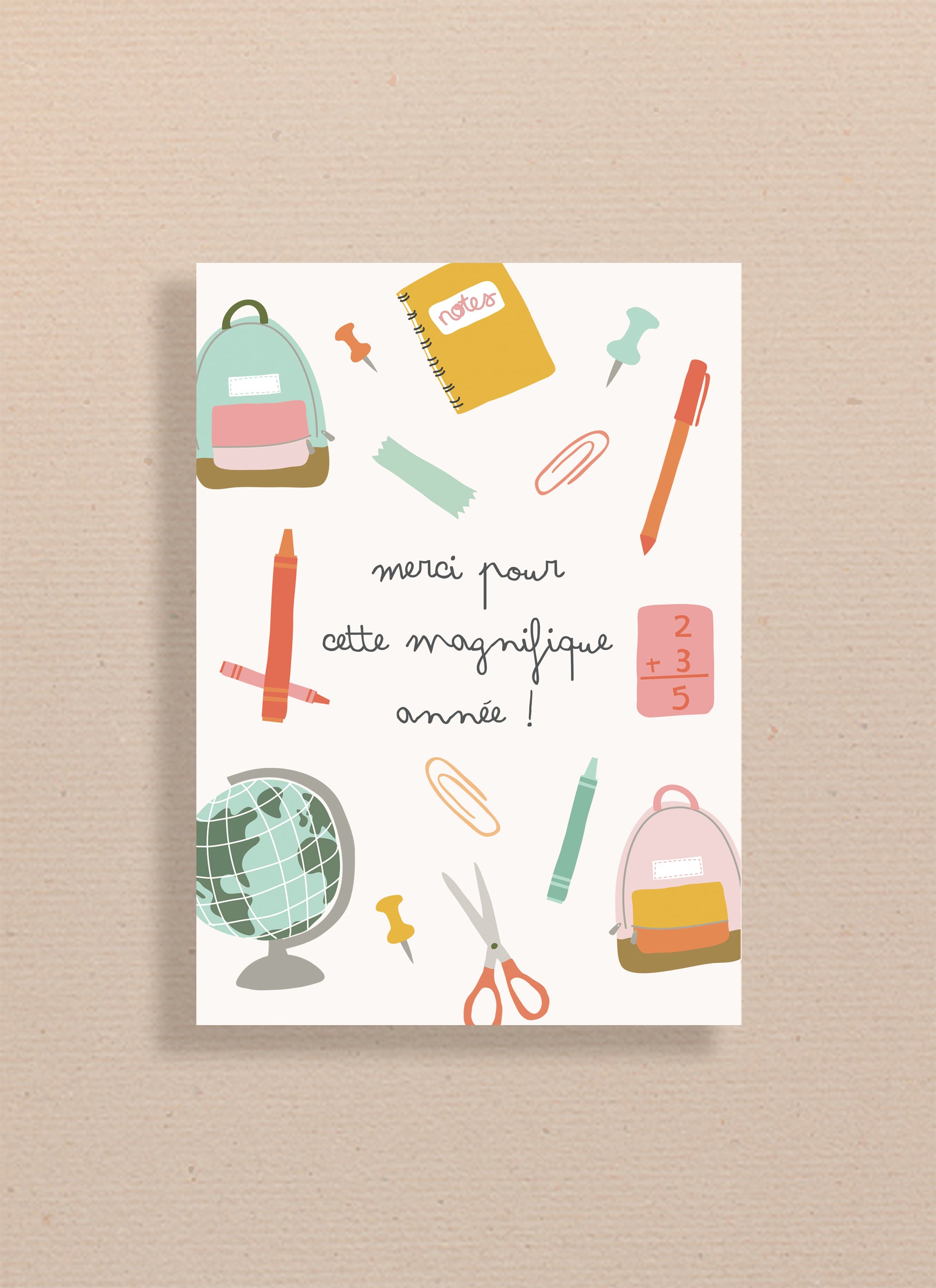 Carte de remerciement éducatrice ou enseignant(e) – MÖMYboutique